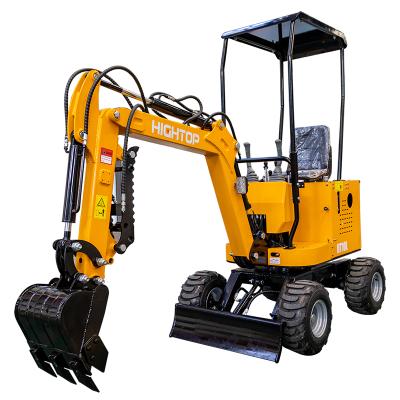 China HT10W 1-ton Wheel-Type Mini Excavator - CE Certified & Euro V Compliant for Municipal for sale