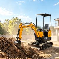 China HT10B 1-ton Mini Excavator with 2225mm Transport Length and CE Certification for sale