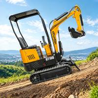 China HT10B 1-ton Mini Excavator with 2225mm Transport Length and CE Certification for sale