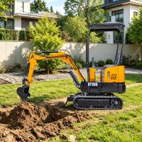 China HT10B 1-ton Mini Excavator with 2225mm Transport Length and CE Certification for sale