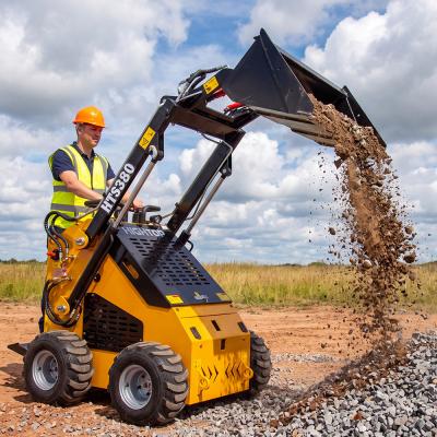 China Standing-Type Wheeled Skid Steer Loader with Zero Rotation for Narrow Passages for sale