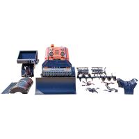 China 400m Remote Distance Tracked Lawn Mower with Remote Hydraulic Cylinder Lift for Slope Mowing for sale