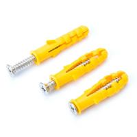 China Heavy Duty White Nylon Expansion Anchor With Inner Nail And Thread Nail Wall Expansion Screw for sale