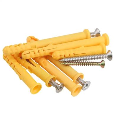 China Load Capacity Polypropylene Expanding Plastic Anchor With Mating Screw for sale