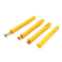 China Nylon Expanding Plastic Screw Anchors Yellow White 6*30mm 8*40mm for sale