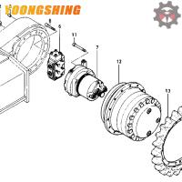 China Travel Motor Final Drive for E200B Excavator  964491 964367 964315 966334 Gearbox Travel Motor Assy for sale