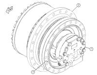 China Final Drive Device E374F 374F Travel Motor Assy 513-0834 513-0837 Excavator Spare Parts for sale