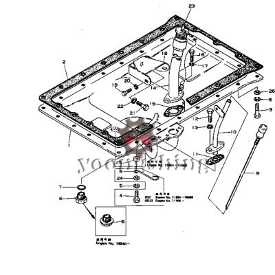 China 6130-21-5811 GASKET OIL PAN for Komatsu KMP BRAND Suitable Replacement for Komatsu 4D105-1 for sale