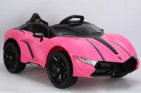China Pink Electric Ride On Car for Kids 12V Battery Powered with LED Lights and USB for sale