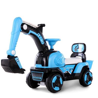China Kids Battery Powered RC Excavator Ride On Car with Lights Music 5.6KG 4 Wheels for sale