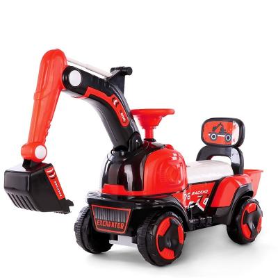 China Childrens Ride On Toy Sliding Excavator Construction Truck 65x35x36cm PP Plastic 4 Wheels for sale