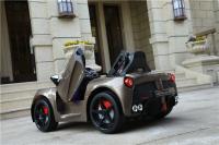 China 12V Kids Electric Ride On Car with Two Open Doors Brown for Ages 3-8 for sale