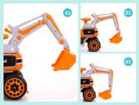 China Kids Electric Ride On Excavator Car 6V Battery Powered Toy for Ages 2-4 Years for sale