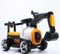 China Plastic Kids Electric Ride On Slide Excavator Truck 110cm Battery Powered Toy for Children for sale