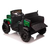 China 12V Electric Ride On Car Tractor for Kids 2-4 Years with Rear Bucket Green Black for sale