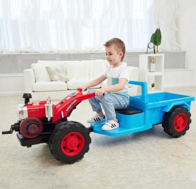 China 12V Electric Kids Ride On Tractor Car with Battery 380 Motor for Ages 2-7 for sale