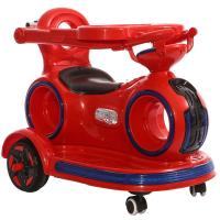 China Children Ride On Electric Car 6V4.5H with Retractable Push Handle and Colorful Lights for Ages 2-4 for sale