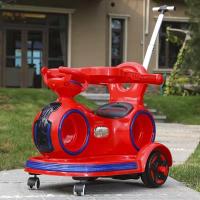 China Children Ride On Electric Car 6V4.5H with Retractable Push Handle and Colorful Lights for Ages 2-4 for sale