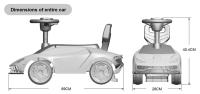 China Battery Operated Kids Ride On Car 69x29x40.4cm Classic Scooter for 2-6 Years for sale