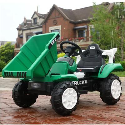China 6V Ride On Electric Tractor Toy Car for Kids Unisex 102cm with Music and Shock Absorption for sale