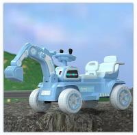 China Children Electric Ride On Excavator Toy 6V4AH Battery 92cm Double Seat with Music for sale