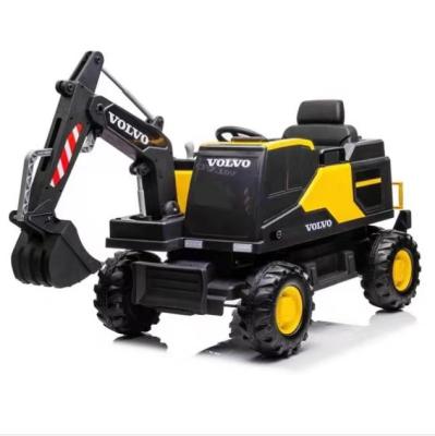 China Children Electric Excavator Ride On Car 115cm 4 Wheel Battery Powered Toy for Kids for sale