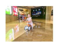 China Plastic 4-Wheel Children Balance Bike with Music Light Bubble 30kg Max Load for sale