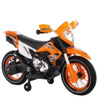China Kids 6V Ride On Car Motorbike Electric Motorcycle for 3-8 Years 30kg Max Load PP Plastic Orange for sale