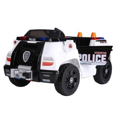 China 2 Seater 6V 12V Electric Police Ride On Car for Kids with LED Lights and MP3 Player for sale