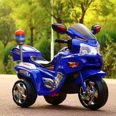 China Kids Electric Motorcycle 6V4AH Big Seat Ride On Toy for 2-4 Years Police Style for sale