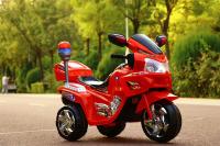 China Kids Electric Motorcycle 6V4AH Big Seat Ride On Toy for 2-4 Years Police Style for sale