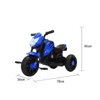 China Blue Kids Ride On Three Wheel Motorcycle 6V Battery Powered Electric Toy Car for Ages 2-7 for sale