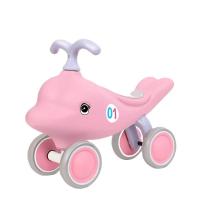 China Kids 4 Wheel Balance Bike Ride On Car for Ages 2-4 Years No Motor PP Plastic Pink Blue for sale