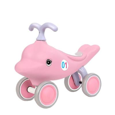 China Kids 4 Wheel Balance Bike Ride On Car for Ages 2-4 Years No Motor PP Plastic Pink Blue for sale