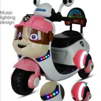 China Three Wheeled Kids Electric Motorcycle Ride On Toy with Light Music 6V Battery 8-10 Hour Charging for sale