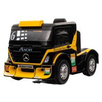 China Licensed Ride On Toy Truck Car for Kids with Trailer 6 Wheels 12V 7A Battery PP Plastic for sale