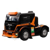 China Licensed Ride On Toy Truck Car for Kids with Trailer 6 Wheels 12V 7A Battery PP Plastic for sale