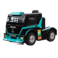 China Licensed Ride On Toy Truck Car for Kids with Trailer 6 Wheels 12V 7A Battery PP Plastic for sale