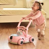 China Plastic Kids Ride On Push Car with Canopy No Motor Custom Design Pink Blue White 87x46x71cm for sale