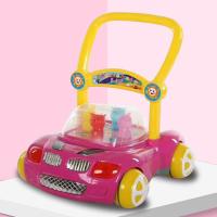 China Musical Rubber Wheel Baby Walker Ride On Toy for Kids 0-3 Years with 4 PU Wheels for sale