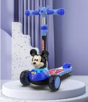 China Plastic Children's Ride on Scooter Car with PU Flash Wheel Music and Folding Function for sale