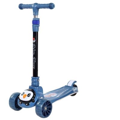China 3 PU Wheel LED Kids Kick Scooter with Music Lighting One-Click Folding 60kg Load for sale