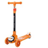 China 3 PU Wheel LED Kids Kick Scooter with Music Lighting One-Click Folding 60kg Load for sale