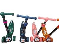 China 3 PU Wheel LED Kids Kick Scooter with Music Lighting One-Click Folding 60kg Load for sale