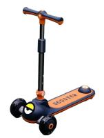 China 3 Wheel Ride On Scooter Car for Kids Soft Leather Seat One Button Folding 59x31x62cm for sale