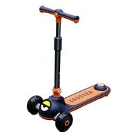 China One-Button Folding 3 Wheel Ride On Scooter Car for Kids with Soft Leather Seat 59x31x62cm for sale