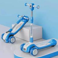 China 3 Wheel PU Folding Ride On Scooter Car for Kids 2-7 Years 50kg Max Load for sale