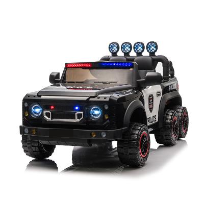 China 12V Battery Powered Electric Ride On Car for Kids Police Monster Truck 2 Seater for sale