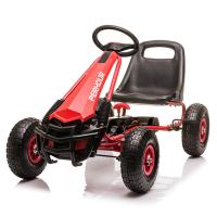 China Kids 5-7 Years Red Four-Wheel Pedal Go-Kart Toy with Inflation Wheel Clutch and Brake 110cm for sale