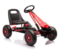 China Kids 5-7 Years Red Four-Wheel Pedal Go-Kart Toy with Inflation Wheel Clutch and Brake 110cm for sale
